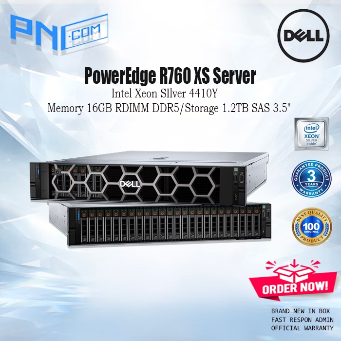 Jual Dell Server PowerEdge R760 XS Intel Xeon SIlver 4410Y 16GB 1.2TB ...