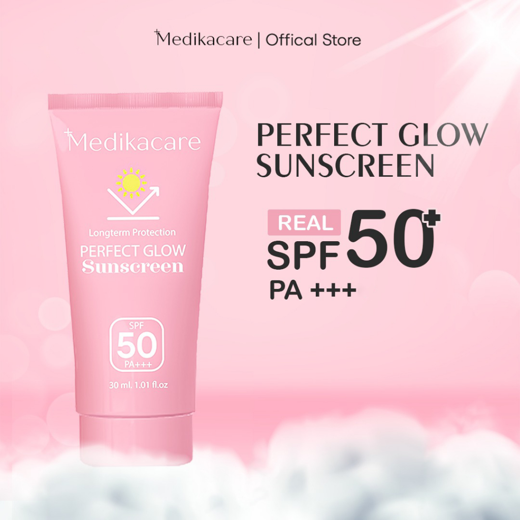 Jual Medikacare Sunscreen Perfect Glow SPF 50 PA ++++ | Sunscreen ...