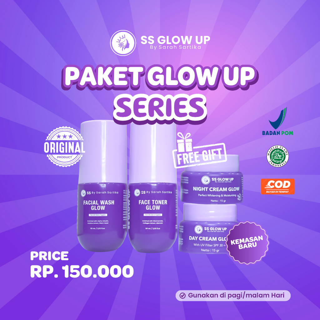 Jual Glow up series (kemasan baru) SS Glow up By Sartika diman | Shopee ...