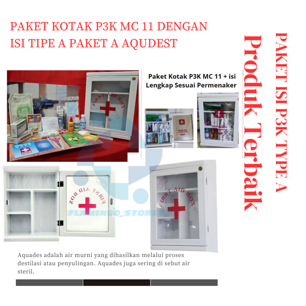 Jual Paket Kotak P3K MC 11 Dengan Isi Tipe A,B,C / P3K Kotak Dinding / Paket Kotak P3k Type A,B ...