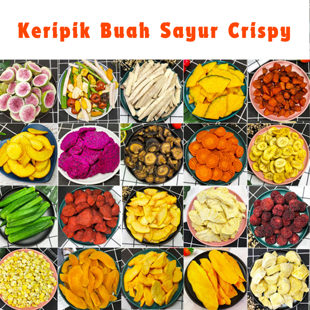 Jual Keripik Buah Sayur Lengkap Mix Toples | Kripik Buah | Buah Kering ...