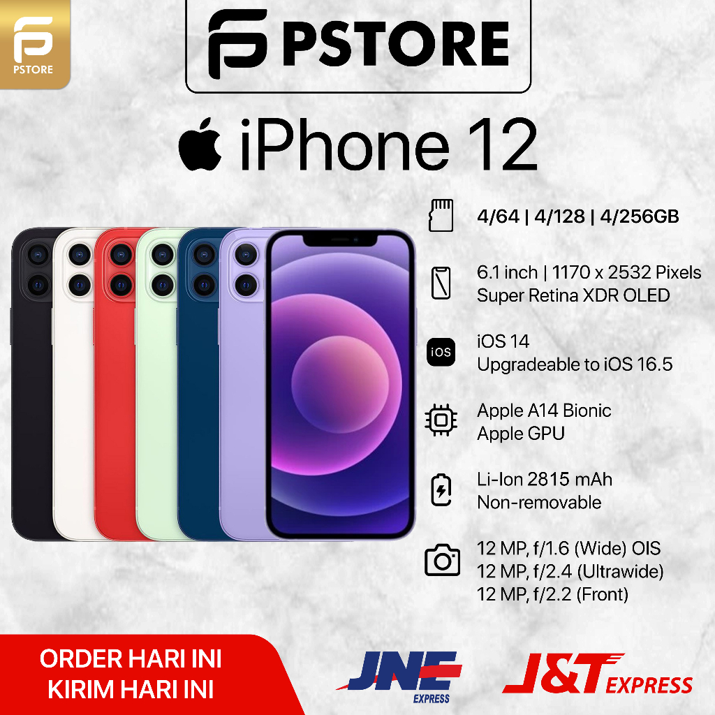 Jual HANDPHONE 12 64/128 GARANSI RESMII | Shopee Indonesia