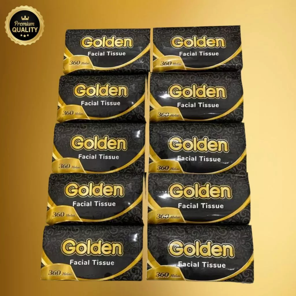 Jual 10 PACKS] Tissue Golden 360 Helai Lebih Kuat Tisu Premium Tissu ...