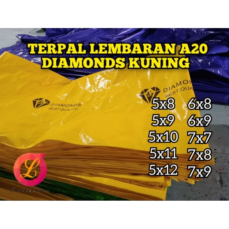 Jual terpal lembaran A20 korea DIAMONDS kuning terpal tenda truck ...