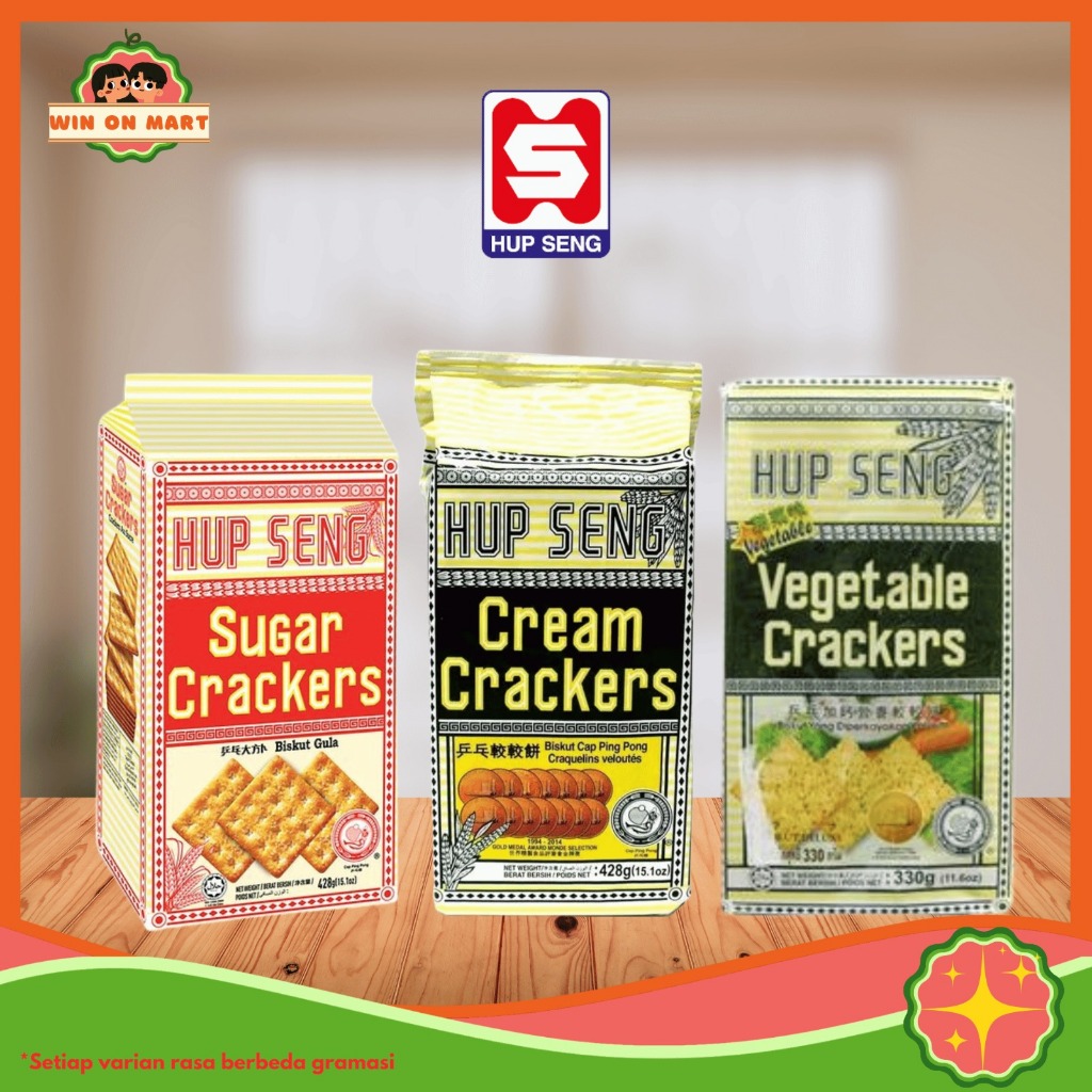 Jual BISKUIT | HUP SENG CRACKERS BISKUIT | CREAM 428g | SUGAR 428g | VEGETABLE 330g | Shopee ...