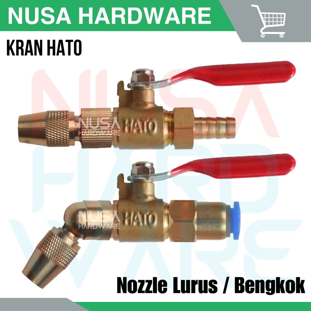 Jual Kran Hato Nozzle 1 Lubang Lurus Bengkok Nepel Selang 5/16 Inci ...