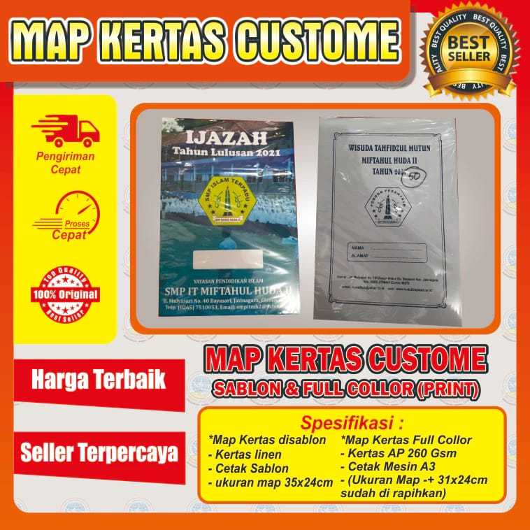 Jual Sampul Map Kertas Ijazah | Design Costum || FREE DESIGN | Shopee ...