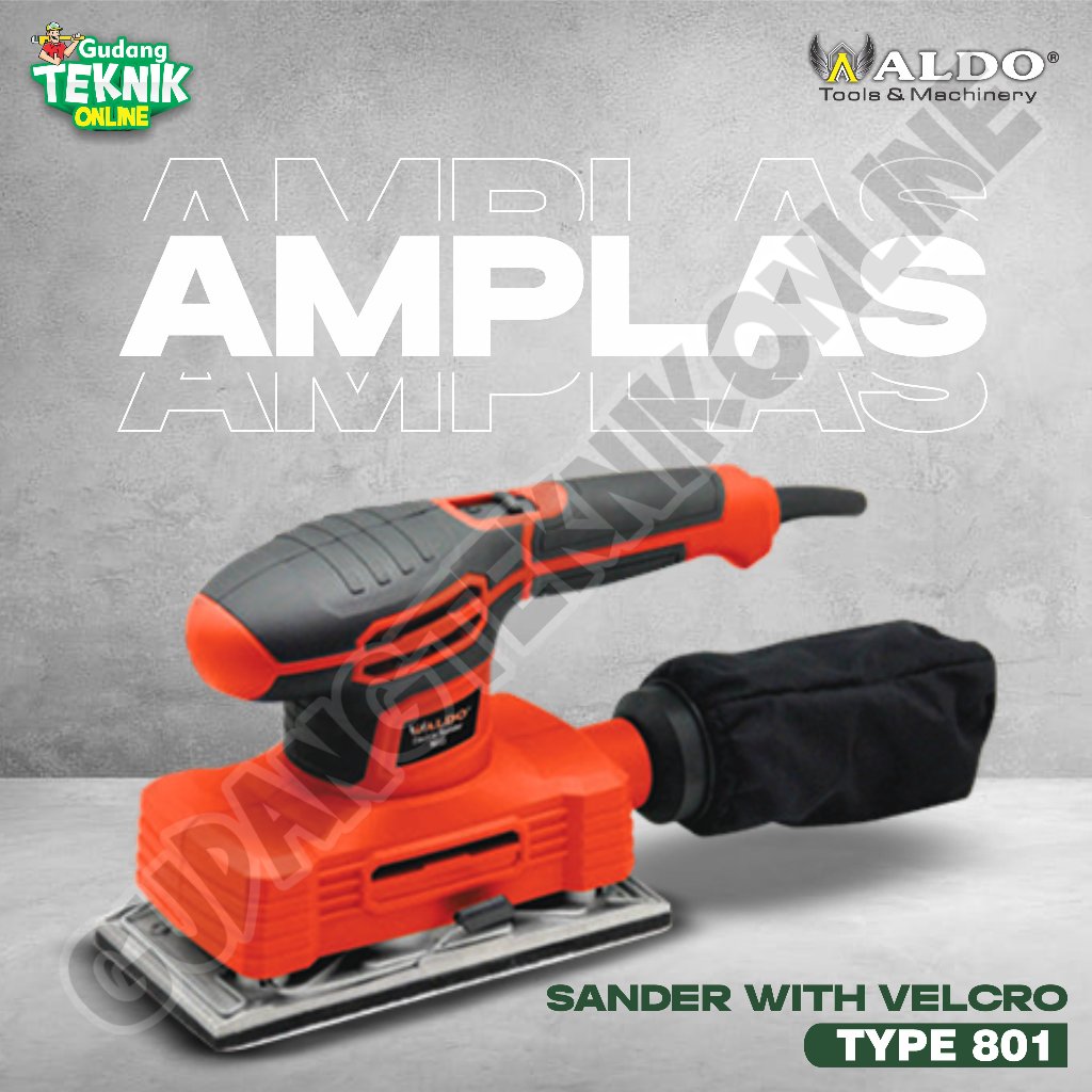 Jual Mesin Amplas Sander With Velcro ALDO 801 New / Mesin Sander Velcro ...