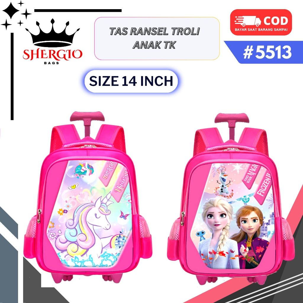 Jual Tas Troli Anak Sekolah TK / Paud Perempuan GIOBAGS Untuk Anak Perempuan 5513 | Shopee Indonesia