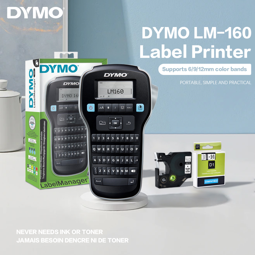 Jual DYMO LM 160 Protable label maker print 6mm/9mm/12mm Cable stickers ...