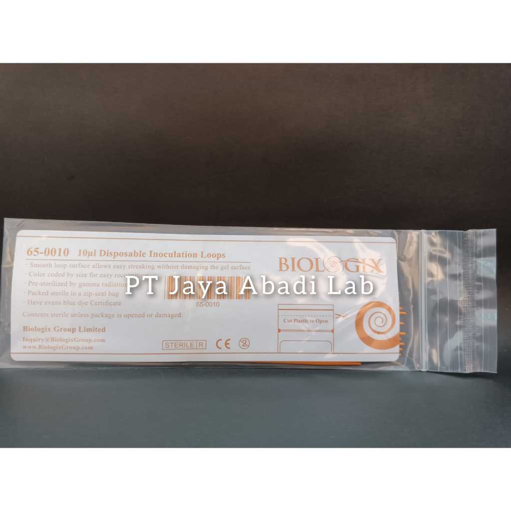 Jual inoculating loops 10 uL sterile orange biologix ose oase ...