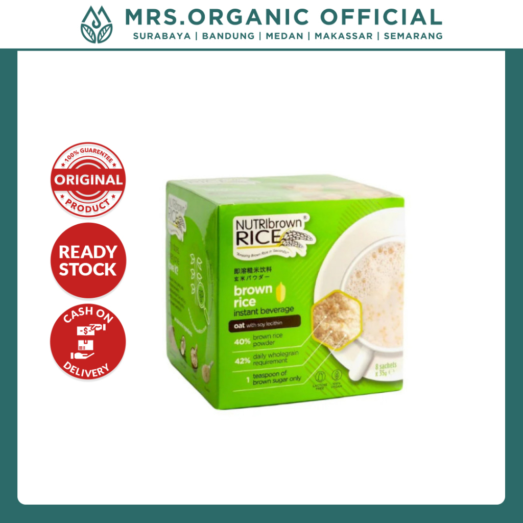 Jual Minuman Sereal Bubuk Beras Merah Oat Prebiotik Nutribrownrice With ...