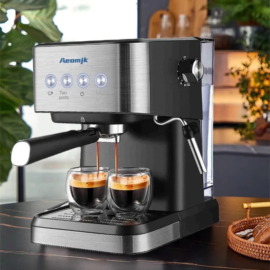 Jual Mesin Kopi 20 Bar 1.2L Espresso Coffee Maker Frothing 1050w AEOMJK CM3010 | Shopee Indonesia