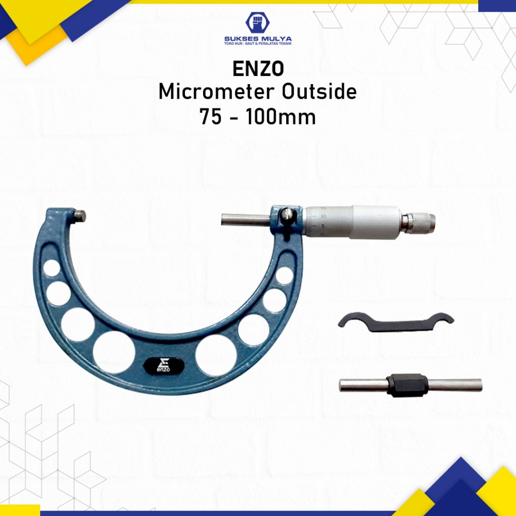 Jual ENZO Mikrometer 75 - 100 Micrometer Alat Ukur Panjang | Shopee ...