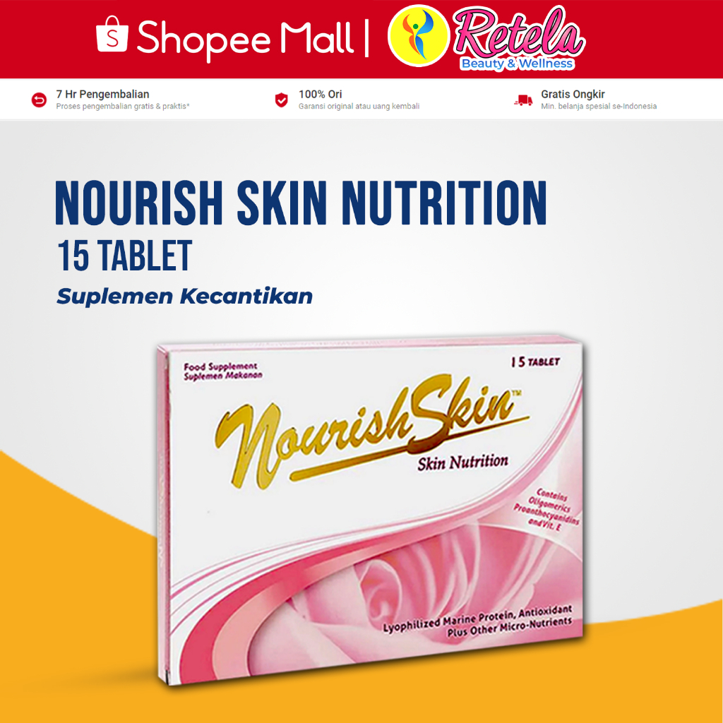 Jual Nourish Skin 15 Tab Suplemen Perawatan Kulit | Shopee Indonesia