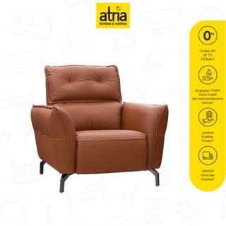 Jual Atria Sofa 1 Seat Belicia Half Leather 94x94x95Cm T8152 Brown ...