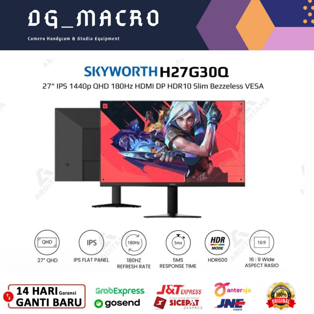 Jual Skyworth H27G30Q Monitor Gaming LED 27" (27inch) 180Hz 1ms FAST ...
