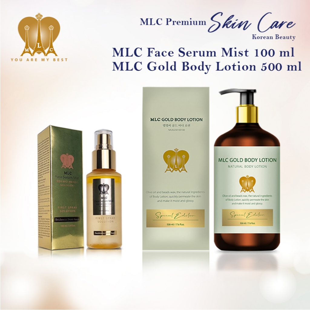 Jual PAKET MLC FACE SERUM MIST 100ml - MLC GOLD BODY LOTION 500ml - MADE IN KOREA | Shopee Indonesia