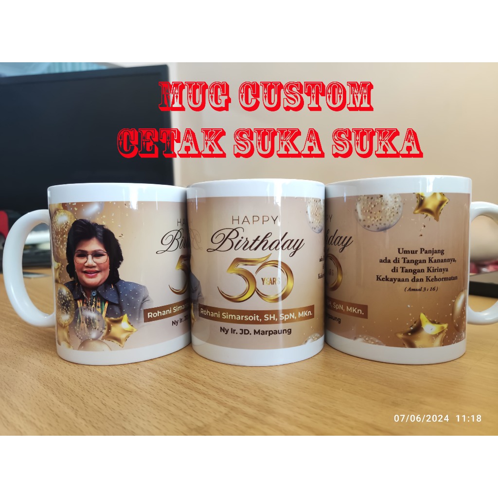 Jual GELAS MUG CUSTOM CETAK SUKA SUKA LOGO FOTO TULISAN SOUVENIR HADIAH ...