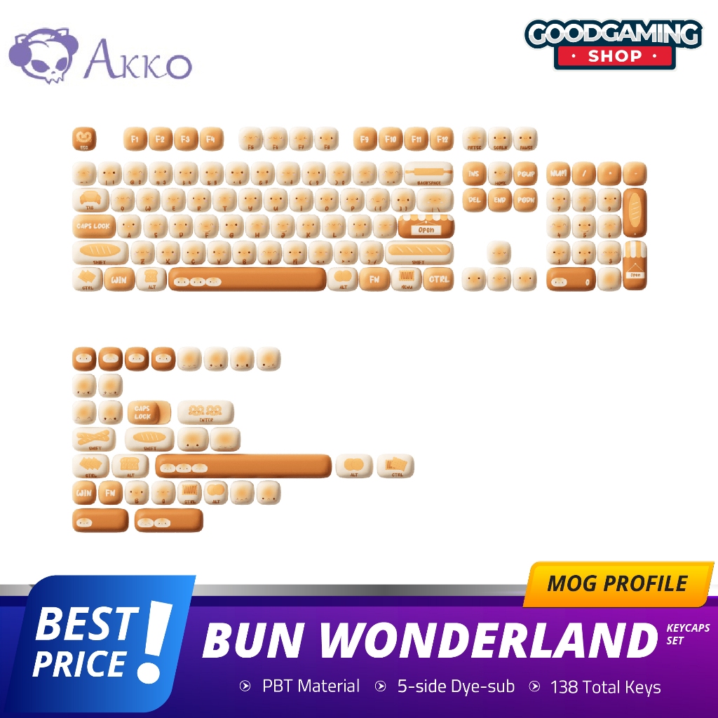 Jual AKKO Bun Wonderland Keycap Set 138 keys | Shopee Indonesia