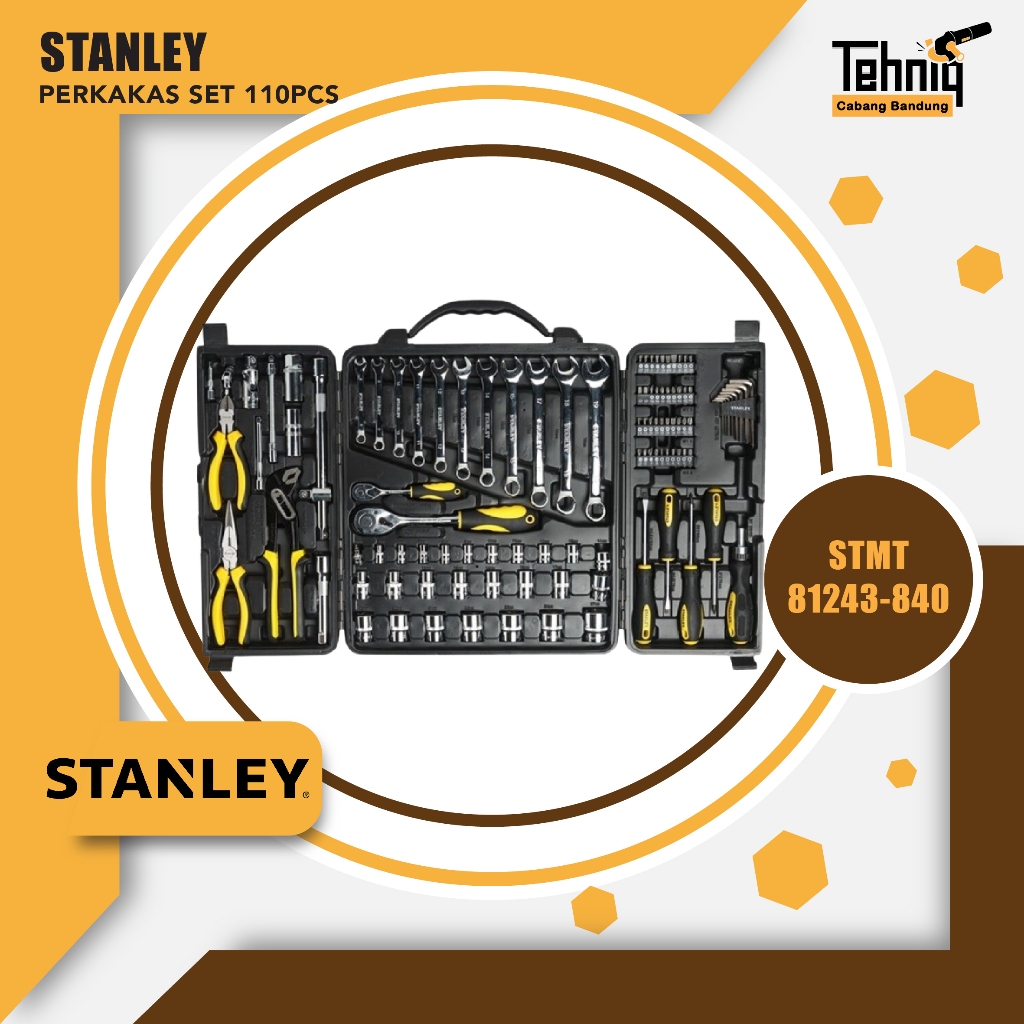 Jual Stanley Alat Perkakas Set 110pcs STMT81243-840 / Hand Tools Multi ...