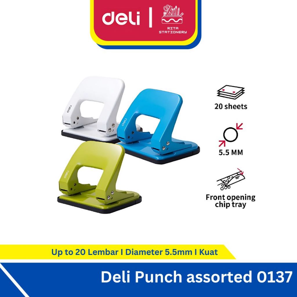 Jual Deli Punch / Pembolong Kertas Besar Sampai 20 Lembar Perlubang ...