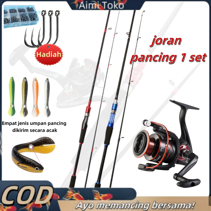 Jual 【#Beli 1 Dapat 4#】Sougayilang joran pancing1.65m/1.8m/2.1m 2 bagian pancing reel 3000 joran ...
