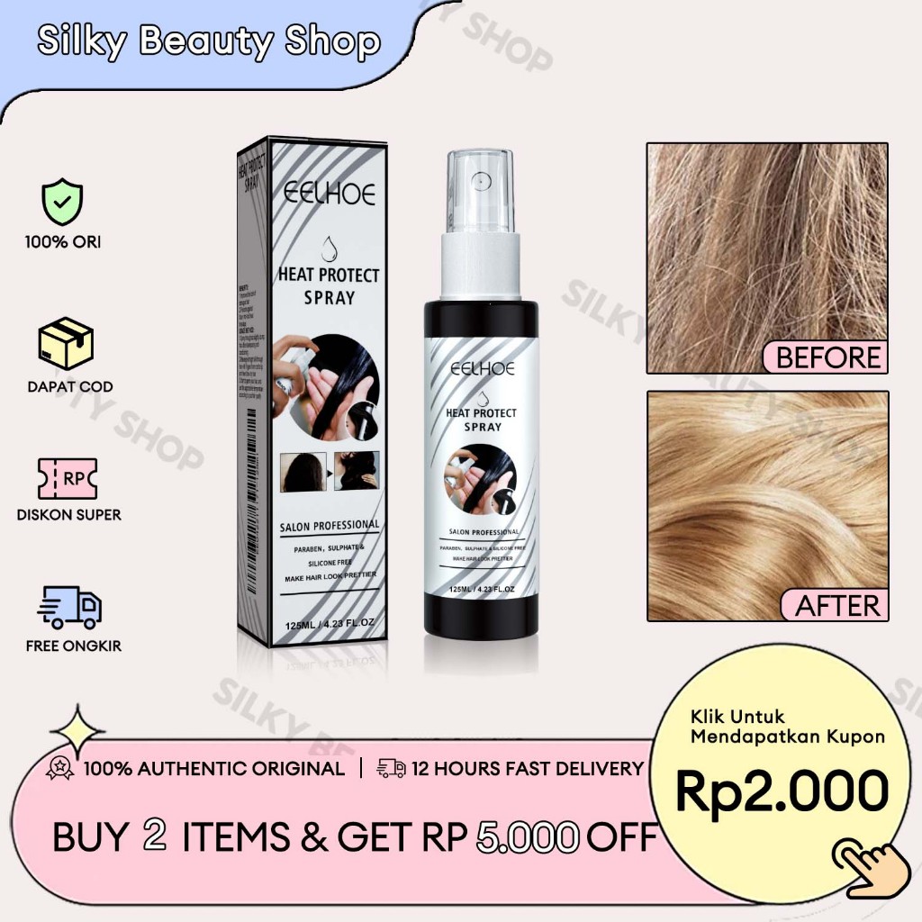 Jual EELHOE Heat Protect Spray 125ml Hair Heat Protection Spray ...
