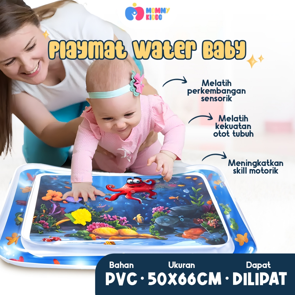Jual MOMMYKIDDO Matras Air Bermain Bayi Portable Water Playmat Baby ...