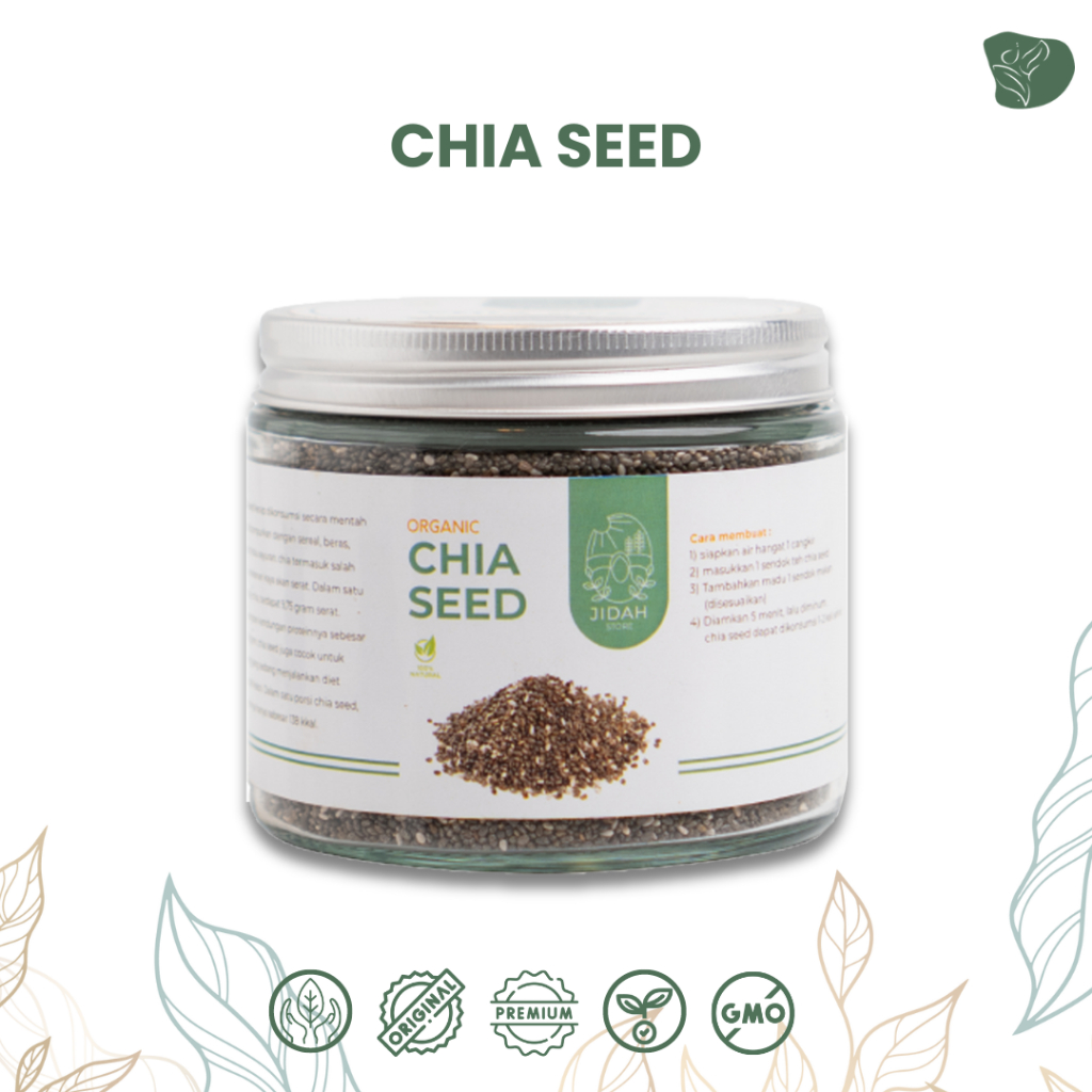 Jual chia seed jar Premium Grade A biji chia cia seed makanan diet biji ...