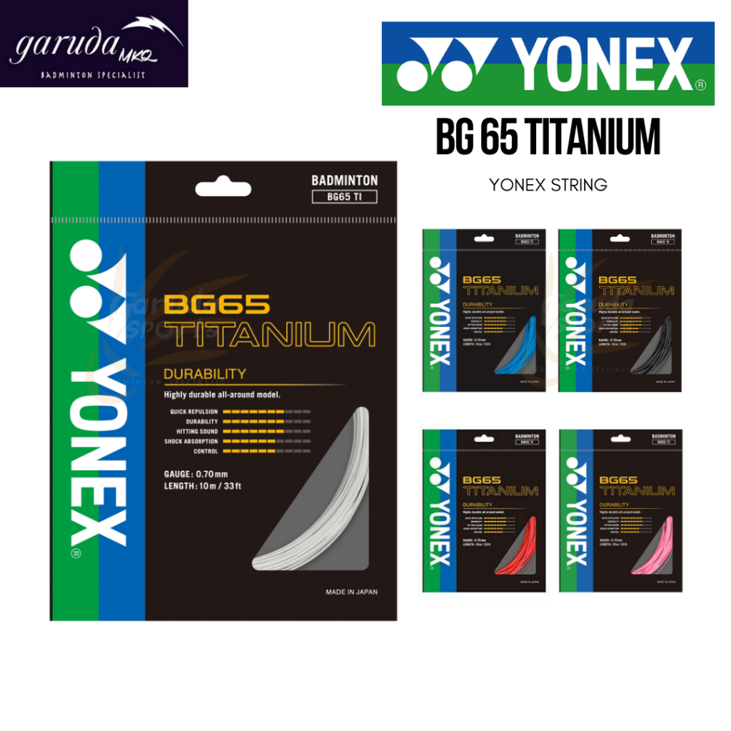 Jual Senar Yonex BG 65 TI / Senar Raket Bulutangkis Yonex BG 65ti ...