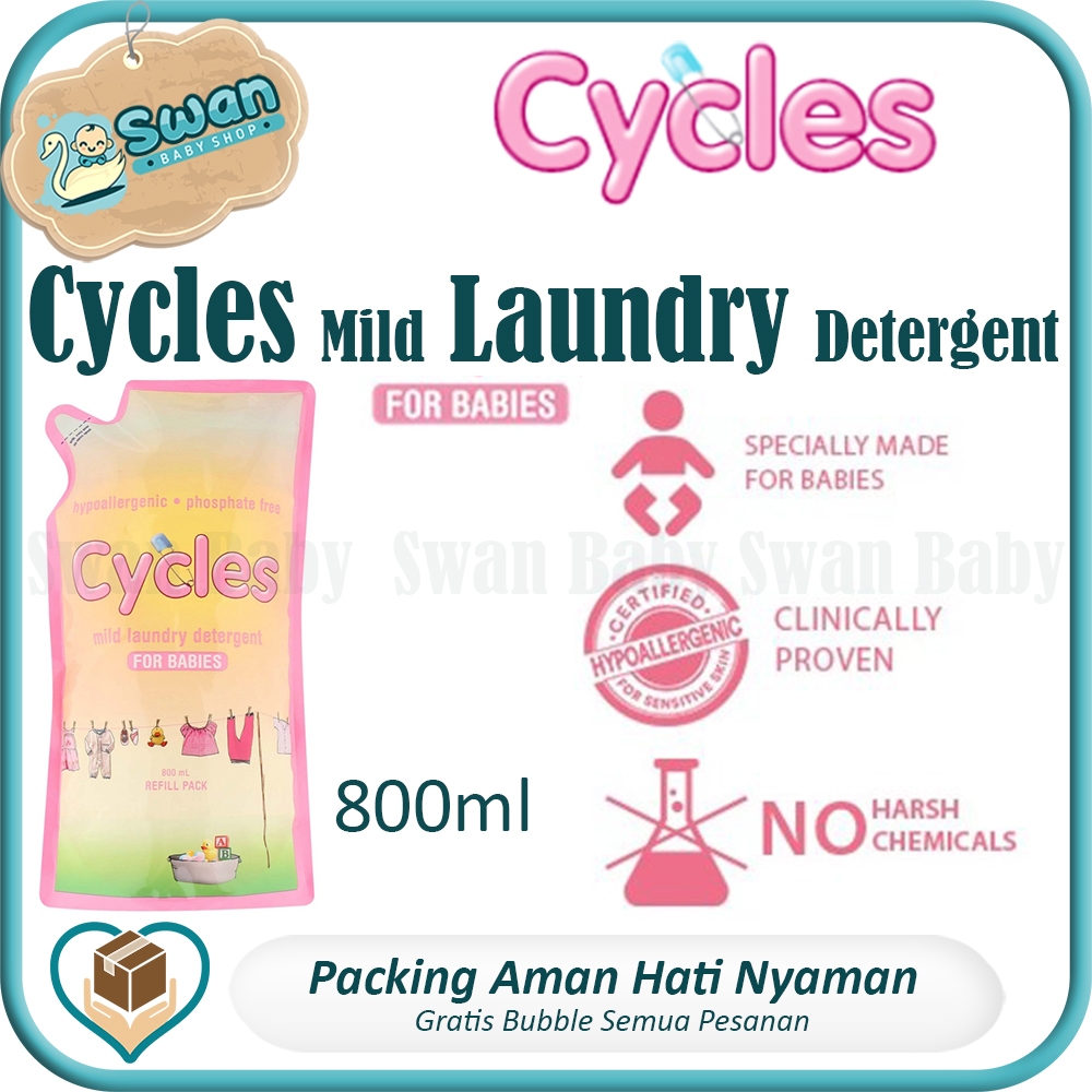 Jual Cycles Mild Cycle Laundry Detergent Refill 800ml - REFILL 800ml ...