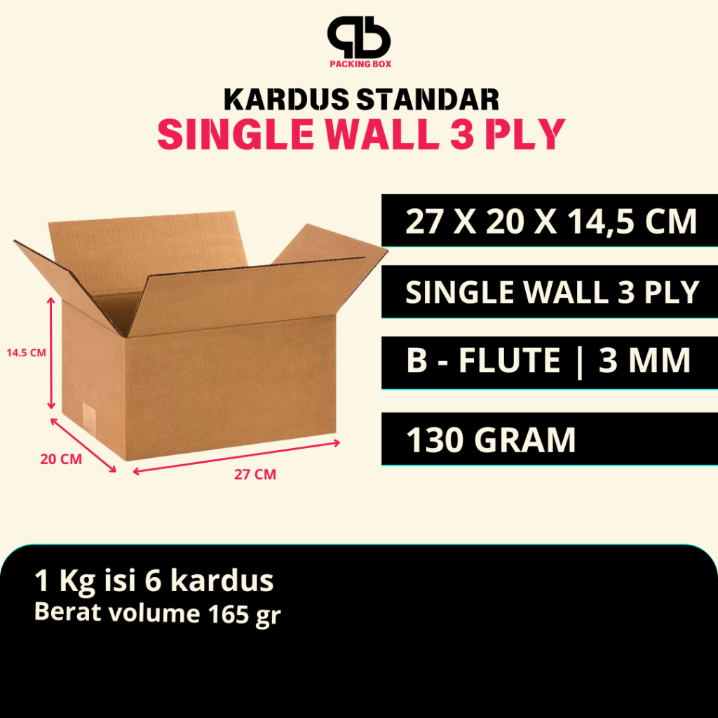 Jual Packaging Box 27x20x14.5 Kardus Karton Kotak Dus Packing Sembako ...