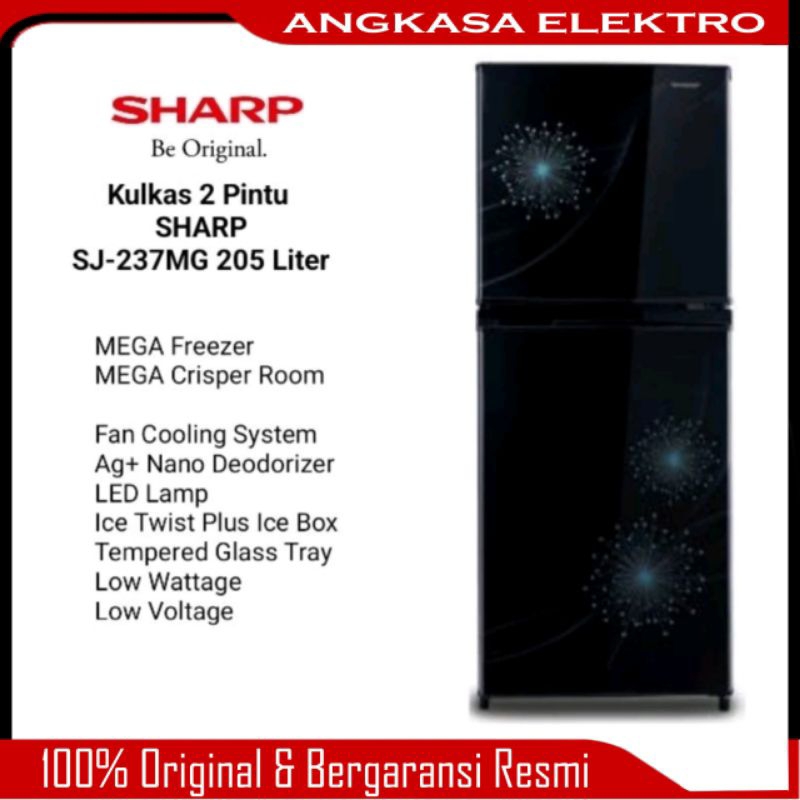 Jual KULKAS SHARP 2 PINTU SJ-237MG 205 Liter Garansi Resmi 5 Tahun ...