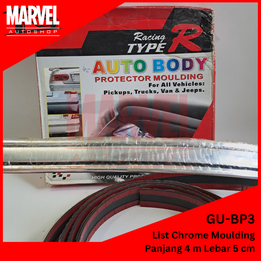 Jual LIST MOULDING CHROME / LIS BODY MOBIL UNIVERSAL ROLL 4 M | Shopee ...