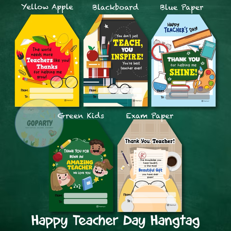 Jual TEACHER DAY HANG TAG HARI GURU GANTUNGAN HAMPERS BINGKISAN KADO ...