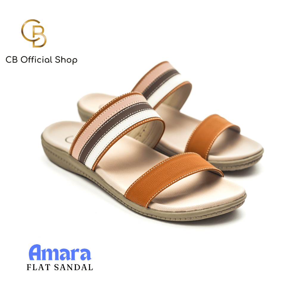 Jual Christian Bale AMARA Sandal Flat Wanita Kekinian Sendal Tali Slop ...