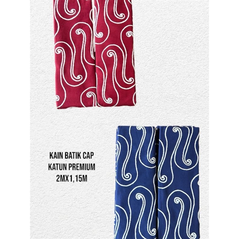Jual KAIN BATIK CAP UK 2MX1,15M KATUN PREMIUM WARNA MERAH HITAM BIRDONG ...