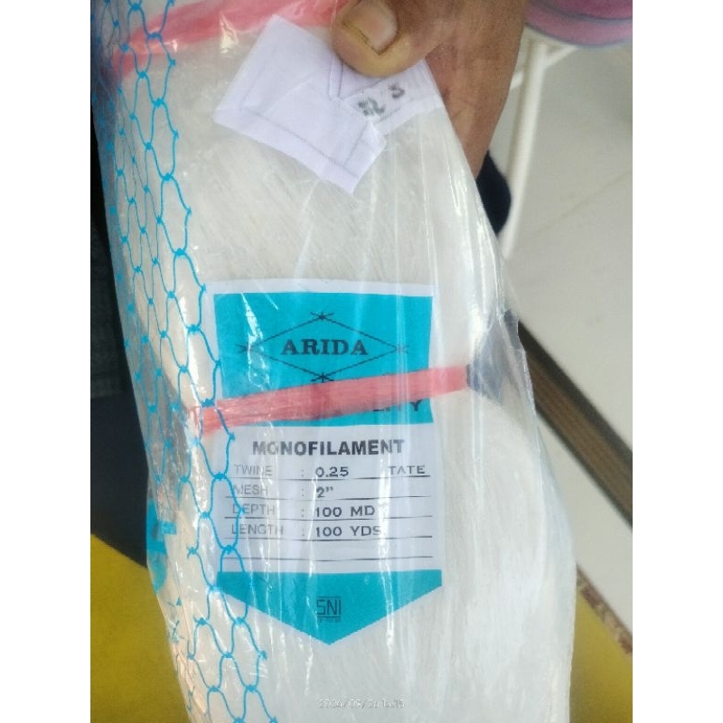 Jual Jaring ikan jaring pukat bahan jaring ikan merk ARIDA senar 0.25 ...