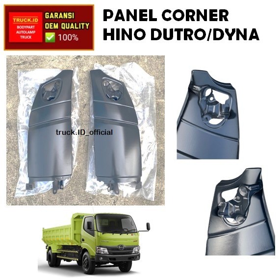 Jual PIPI PANEL CORNER HINO DUTRO/DYNA RH / LH (HITAM) *pipi dutro | Shopee Indonesia