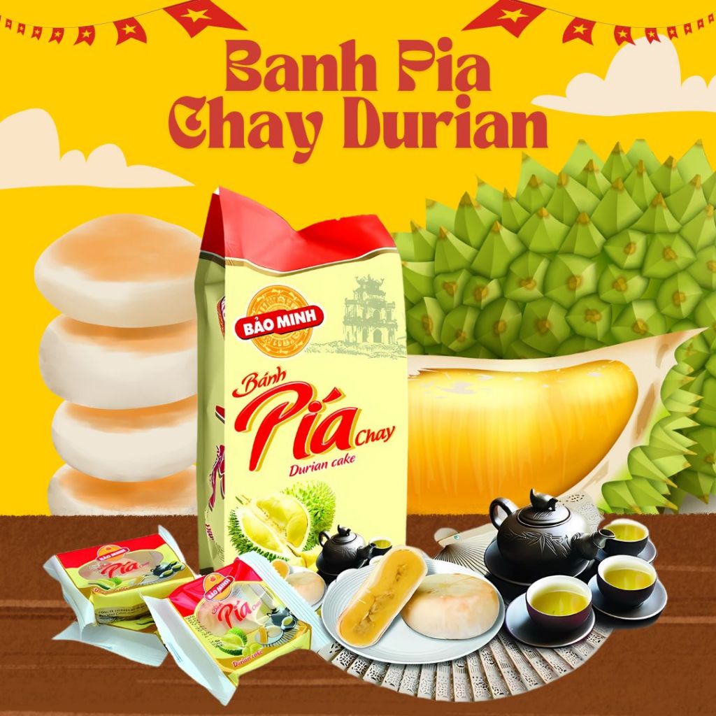 Jual Bao Minh Banh Pia Chay Durian Cake | Shopee Indonesia