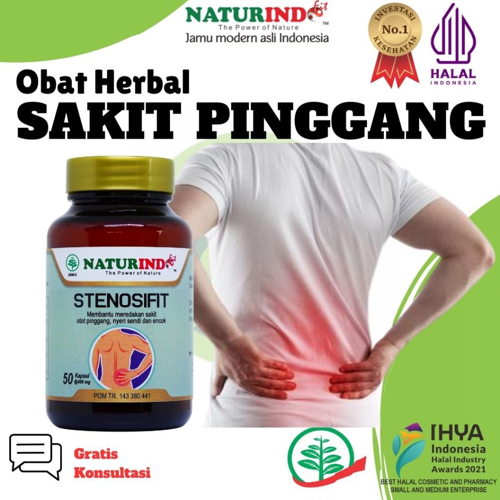 Jual Obat Sakit Pinggang dan Syaraf Kejepit Encok Stenosifit Naturindo ...