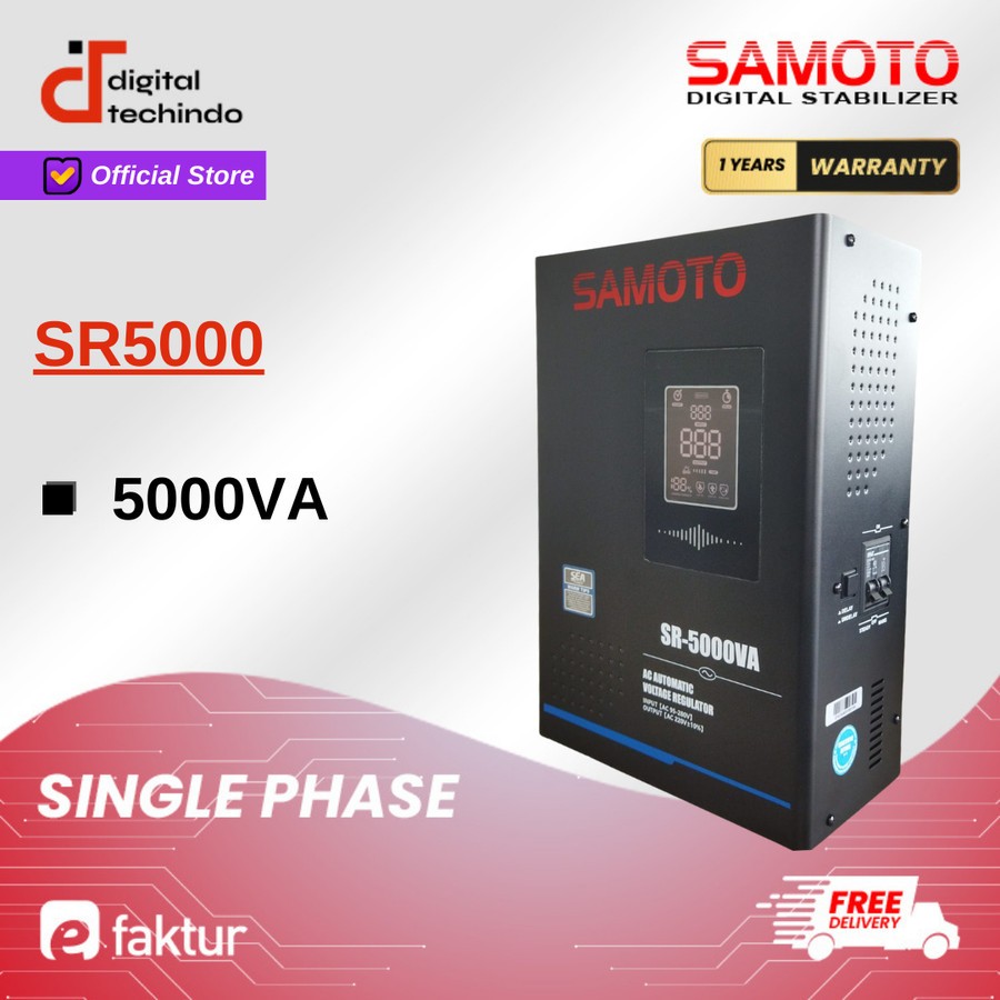Jual SAMOTO Stabilizer Relay 5000VA AVR Stabiliser Relay Controlled ...