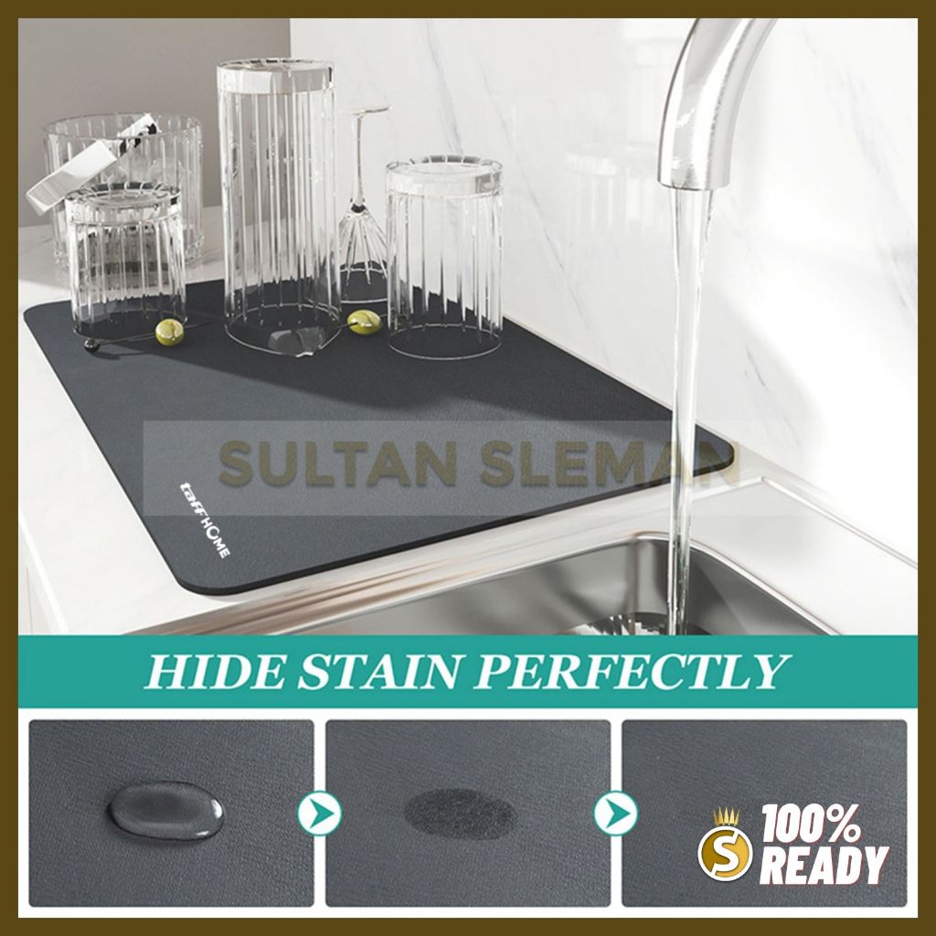 Jual Alas Meja Dapur Tatakan Gelas Bar Mat Splash Proof Non Slip /Alas ...