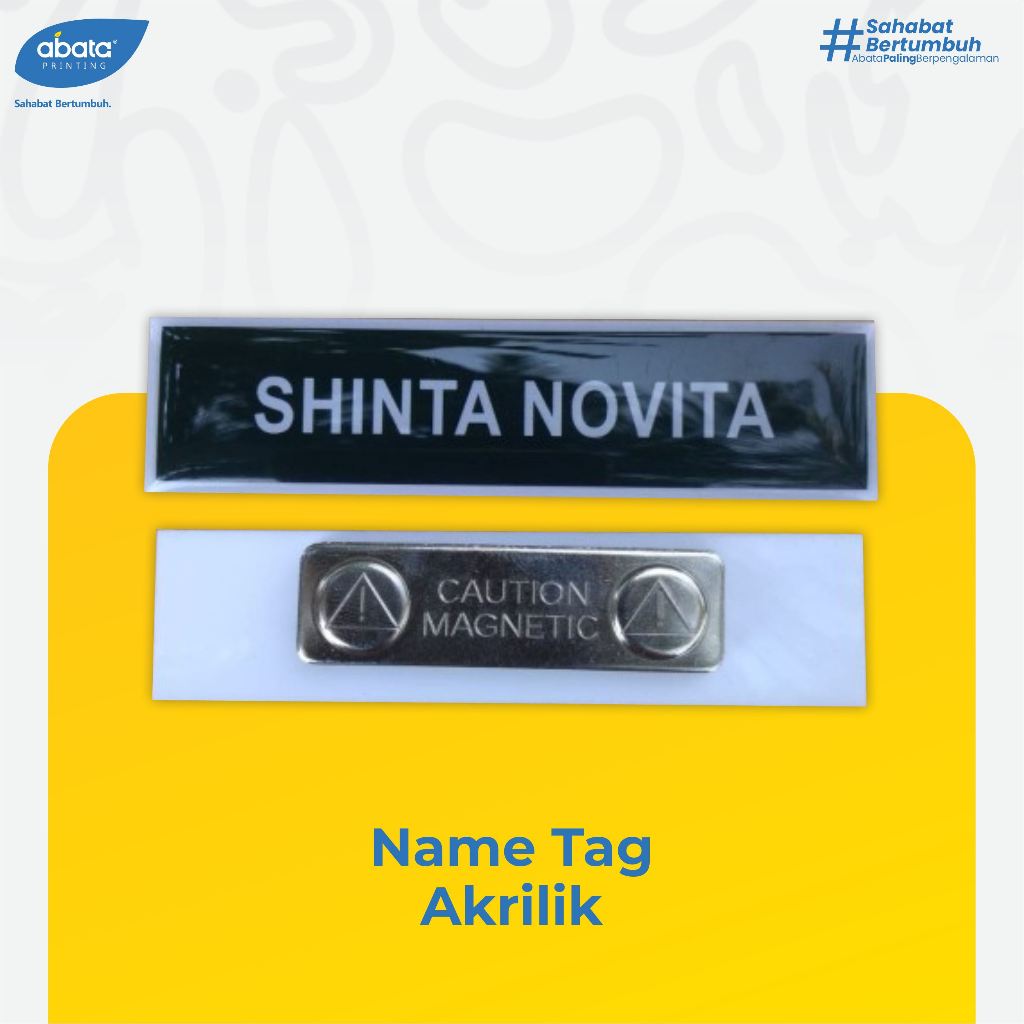 Jual Nametag resin nama dada nametag akrilik nametag kuningan nametag ...