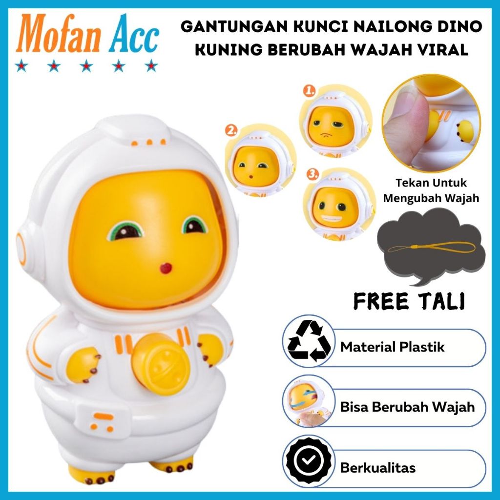 Jual Mainan Nailong Dino Kuning / Keychain Gantungan Kunci Astronot ...