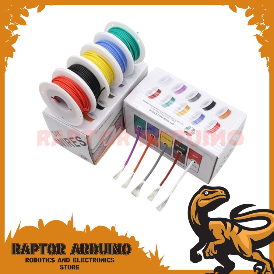 Jual Kabel SERABUT AWG 30 AWG30 silikon Silicone Cable Serabut 30AWG 1 ...