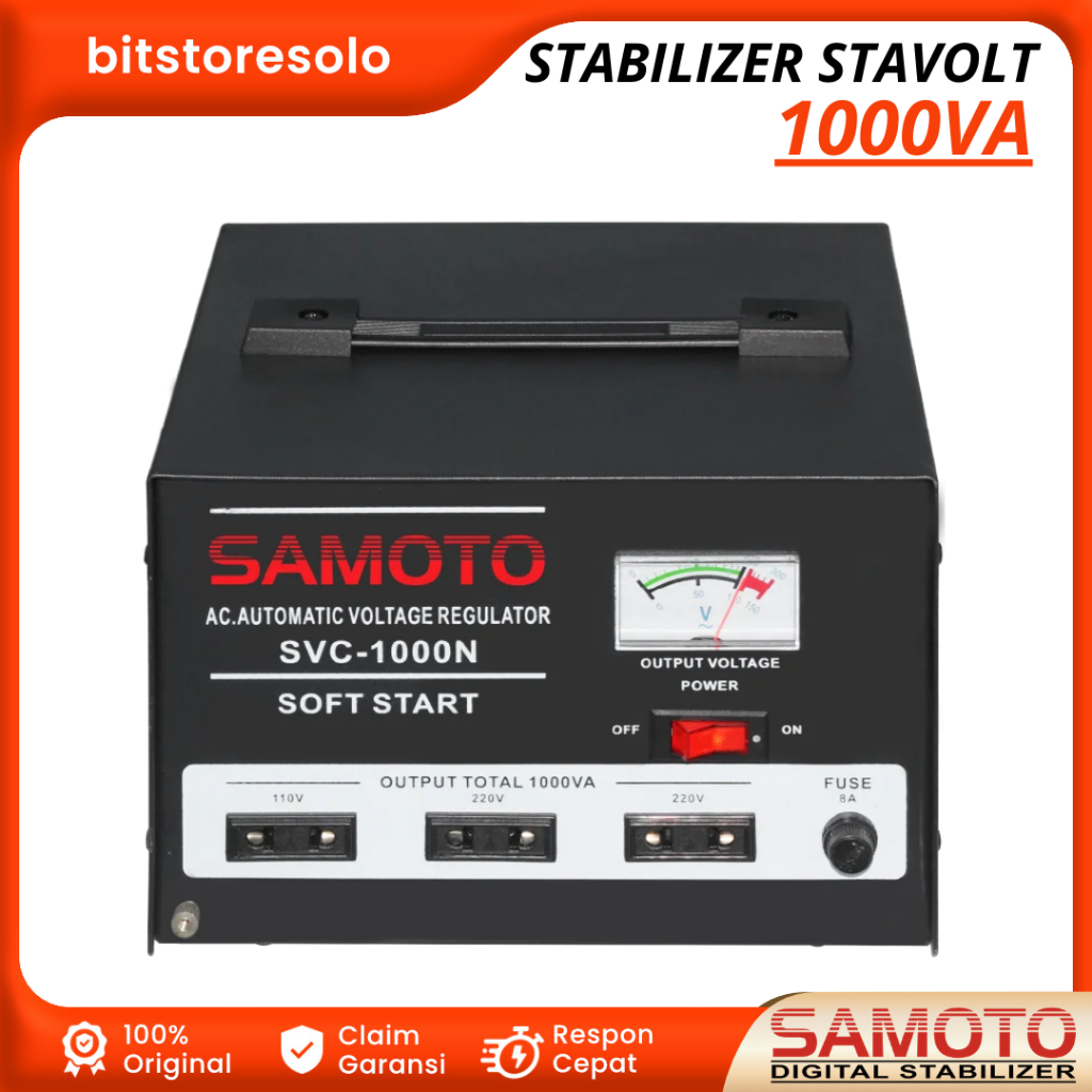 Jual Stavolt Stabilizer Servo SAMOTO 1000VA | Shopee Indonesia