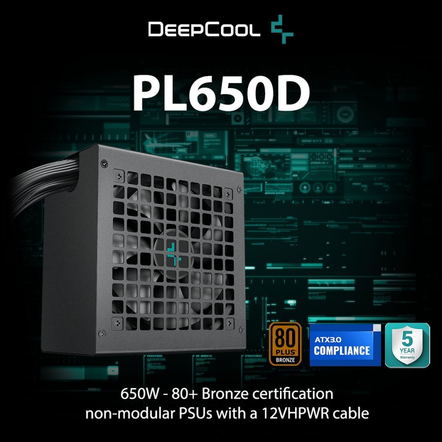 Jual Power Supply DeepCool PL650D 650W 80+ Bronze, PSU 650 Watt with ...