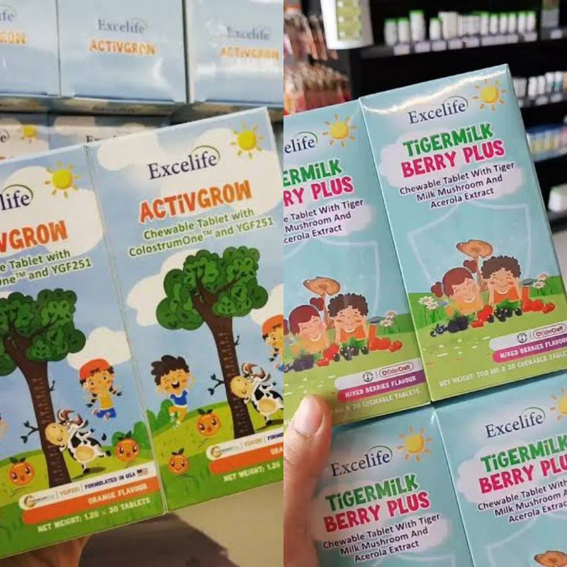 Jual EXCELIFE ACTIVGROW TIGERMILK BERRY PLUS VITAMIN PENAMBAH TINGGI ...